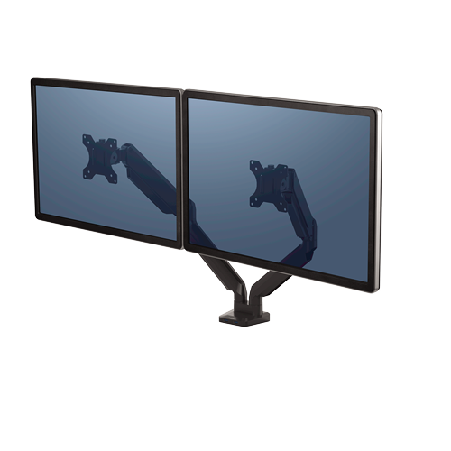 Workstation / Monitor Stands : Platinum Series Dual Monitor Arm