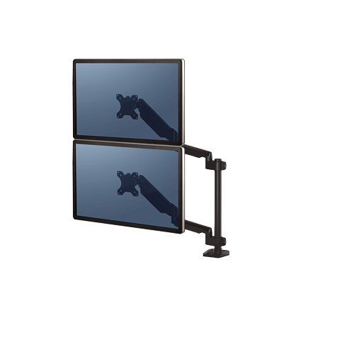 Workstation / Monitor Stands : Platinum Series Dual Stacking Monitor Arm